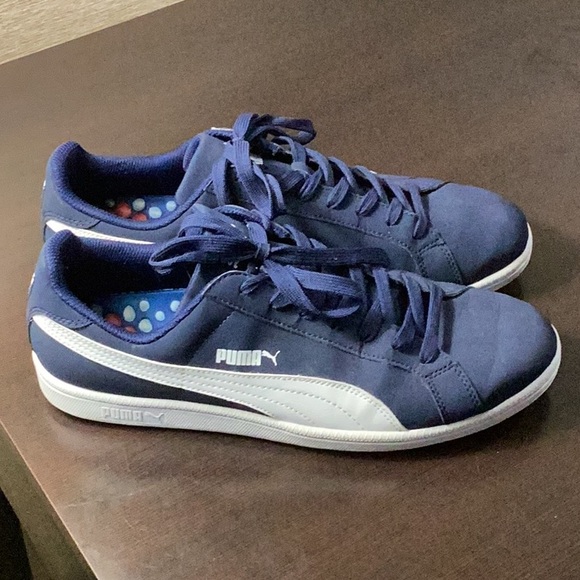 Puma | Shoes | Puma Lace Up Smash Soft Foam Sneakers Bluewhite Mens Sz ...